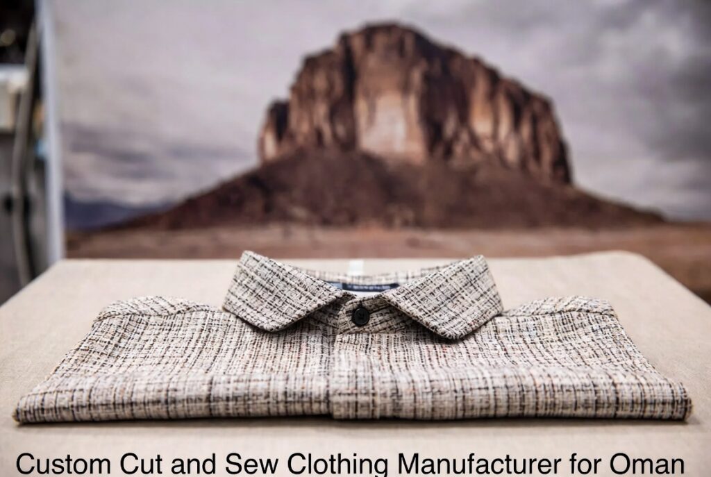 Custom Cut and Sew Clothing Manufacturer for Oman :Texasia